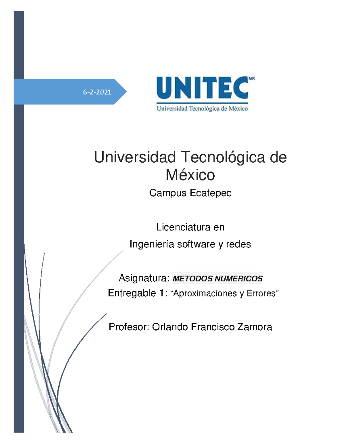Portada DE Entregables - base de datos para ingeniería - 6 - 2 - 2021 Universidad Tecnológica de ...