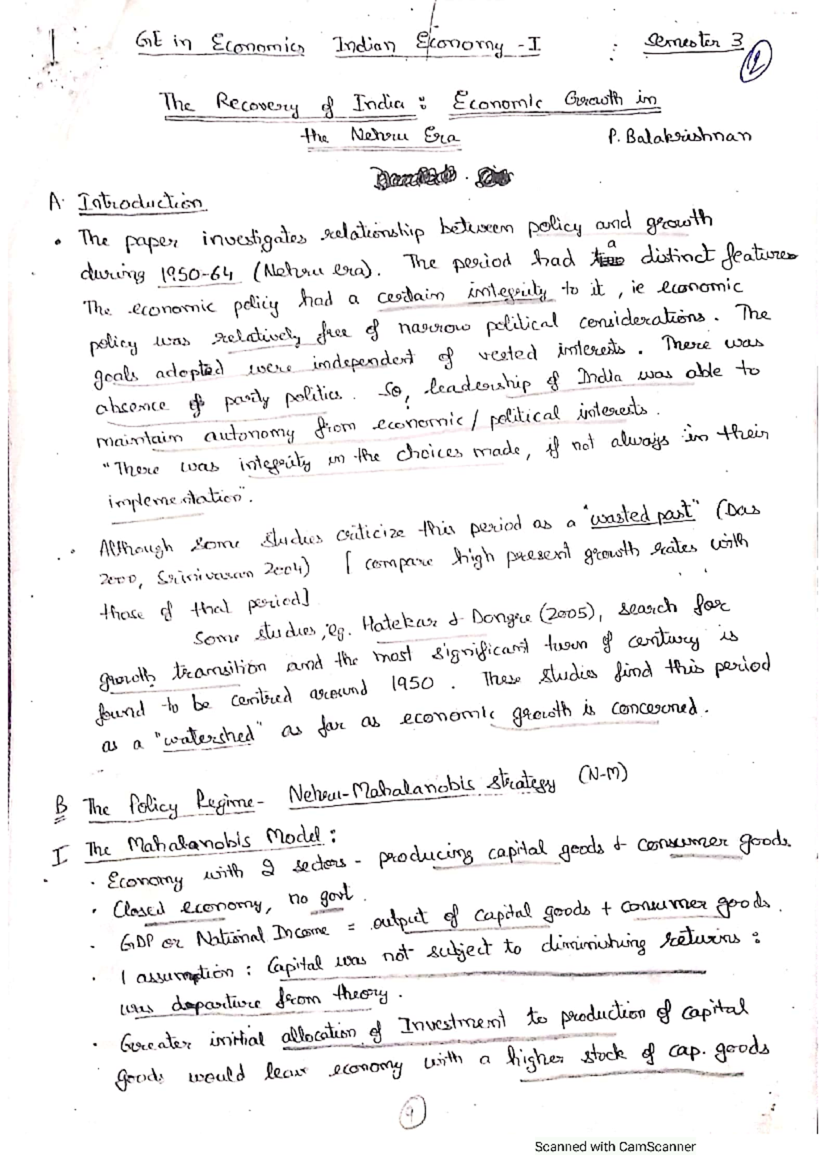 The recovery of India- Economic growth in Nehru Era- P. Balakrishnan ...