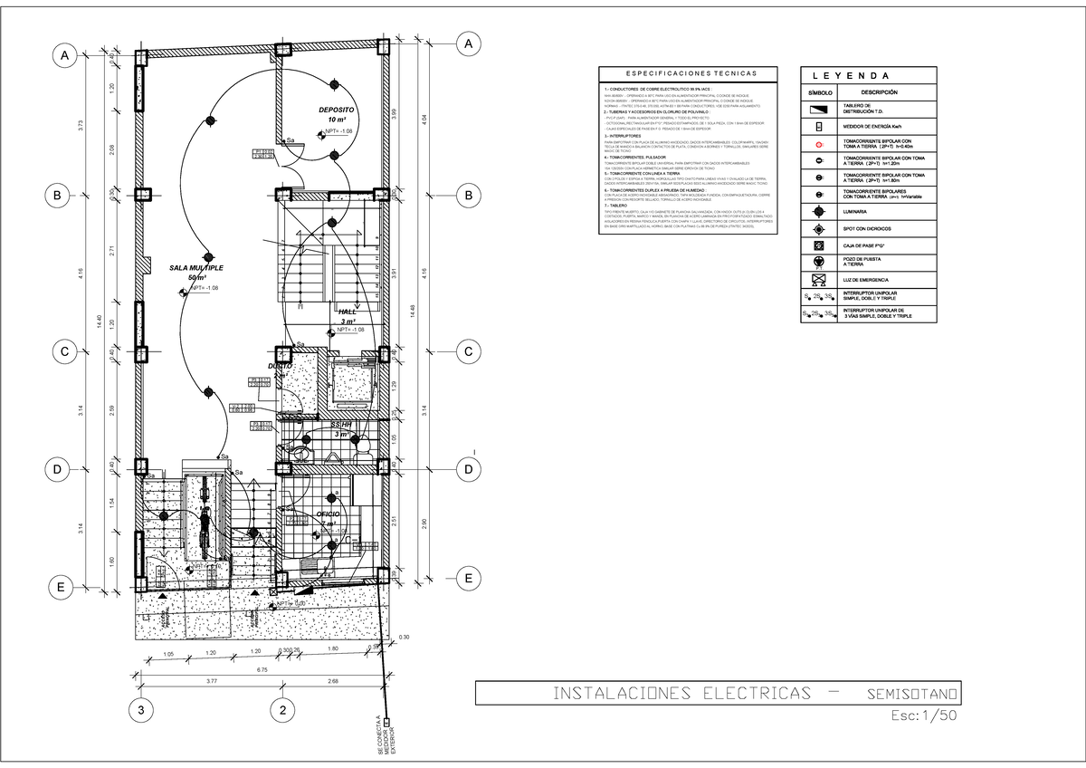 Semisotano Electricas - PRINCIPAL ACCESO PRINCIPALACCESO 8 1 2 3 4 5 6 ...