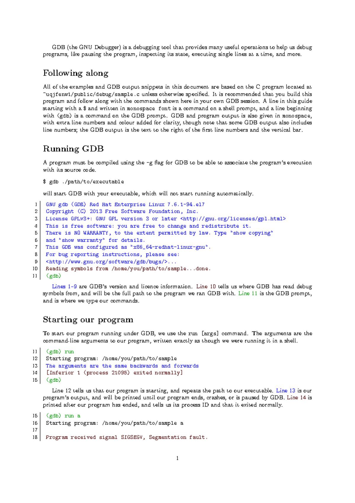 Gdb - Guide - GDB (the GNU Debugger) is a debugging tool that provides ...