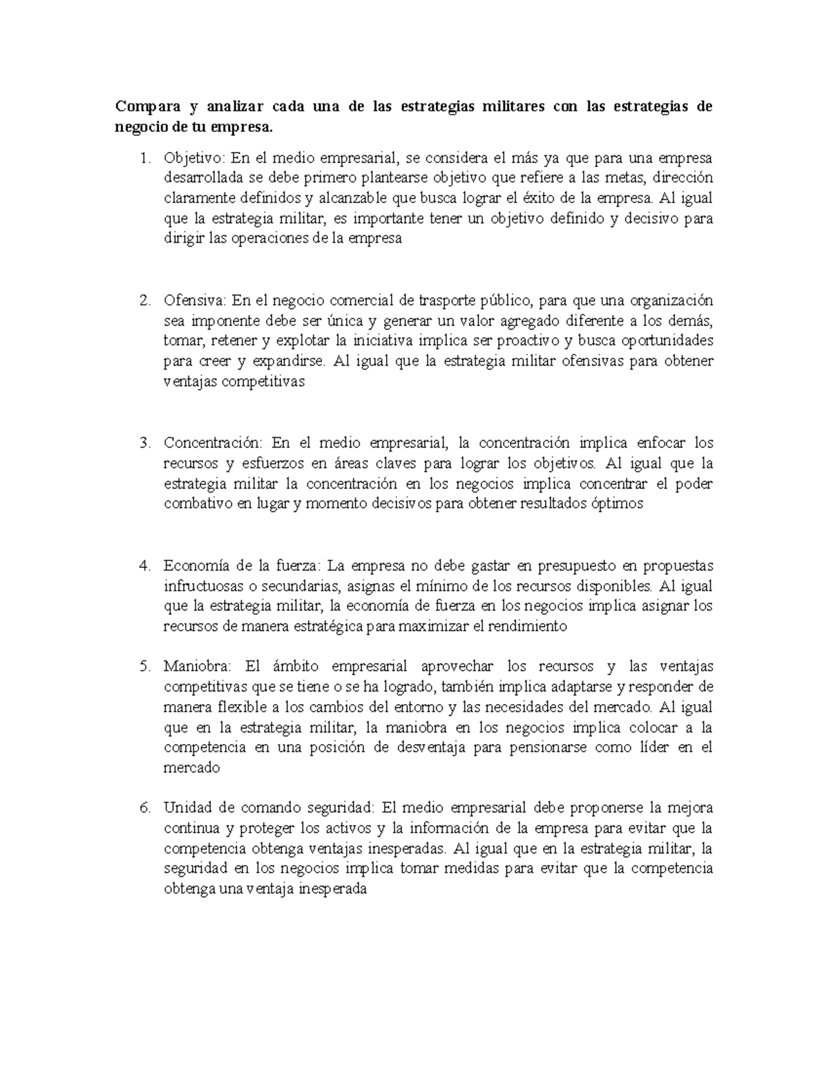 Militar - Compara y analizar cada una de las estrategias militares con ...
