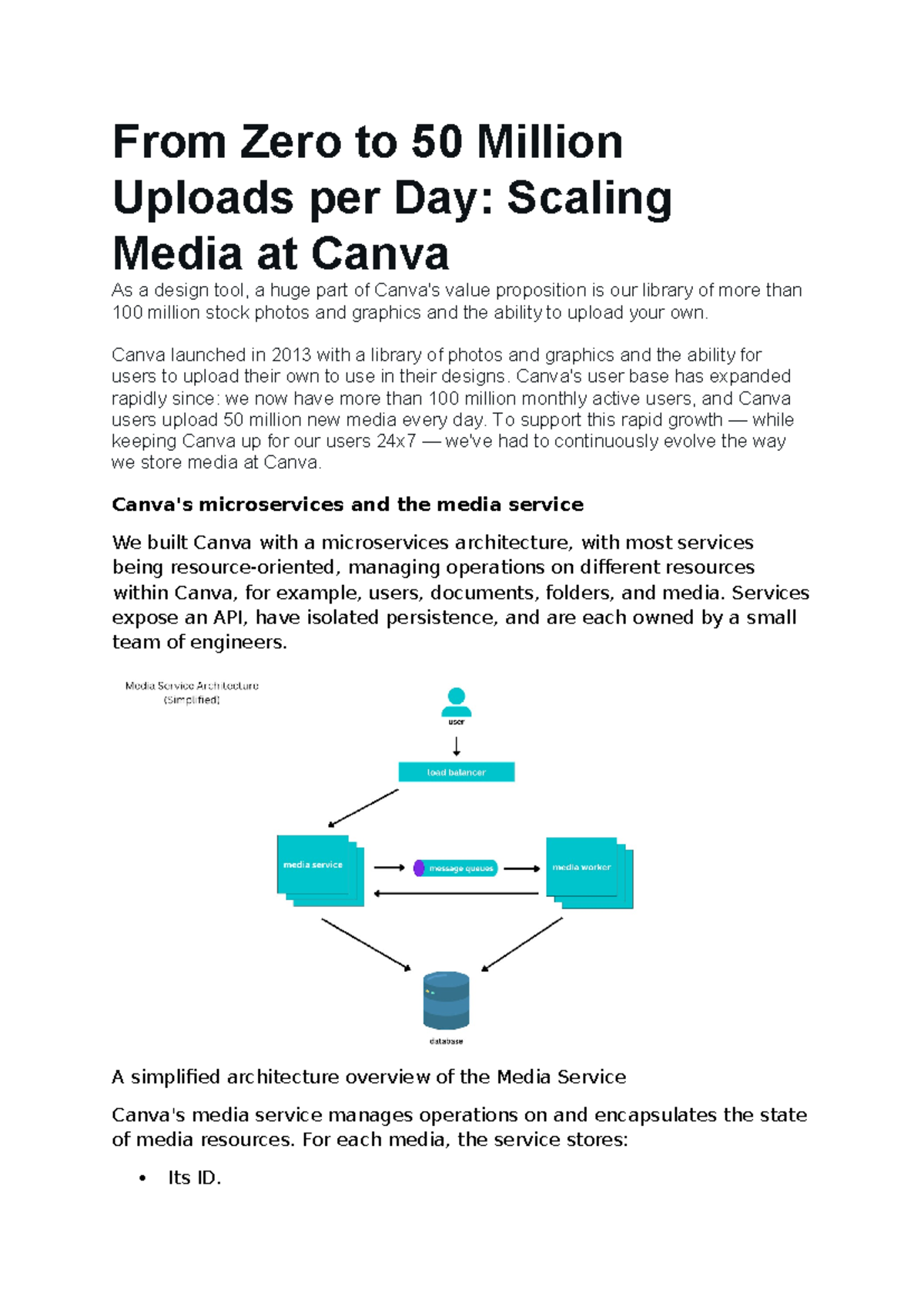 Canva upload - From Zero to 50 Million Uploads per Day: Scaling Media ...