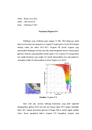 147 Diagram TS ODV - Nama : Annisa Azahra Fathoni NPM : 230110210147 Kelas : Perikanan C ...