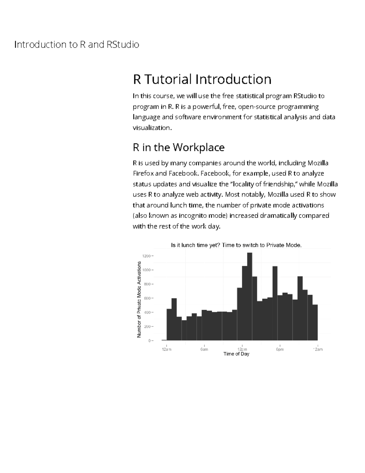 1-Introduction to R and RStudio - R is a powerful, free, open-source ...