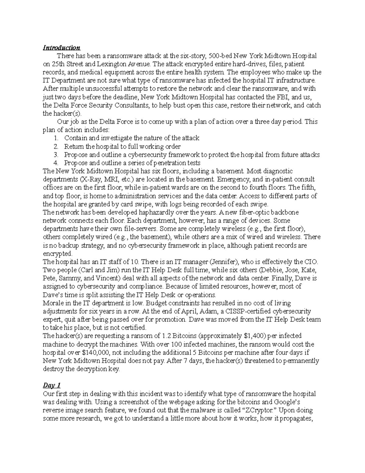 Final group project - Introduction - Studocu