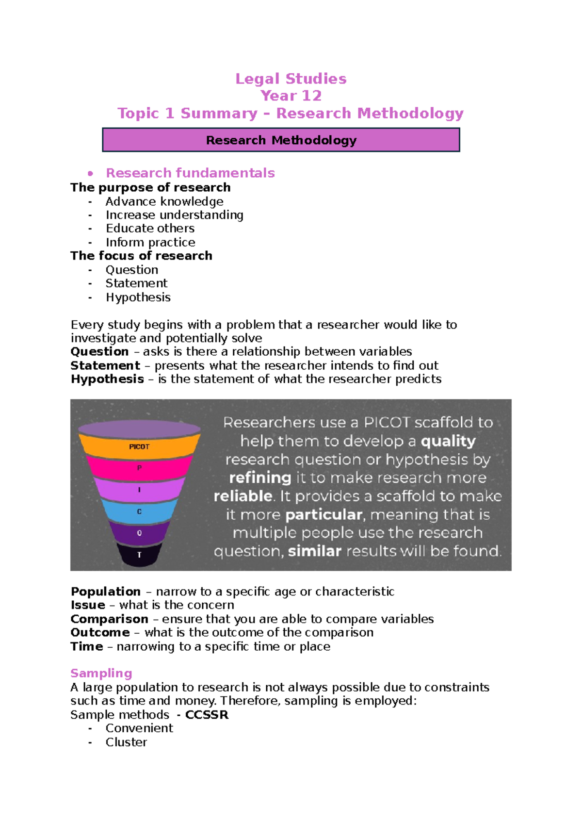 CAFS year 12 NOTes - ... - Legal Studies Year 12 Topic 1 Summary ...