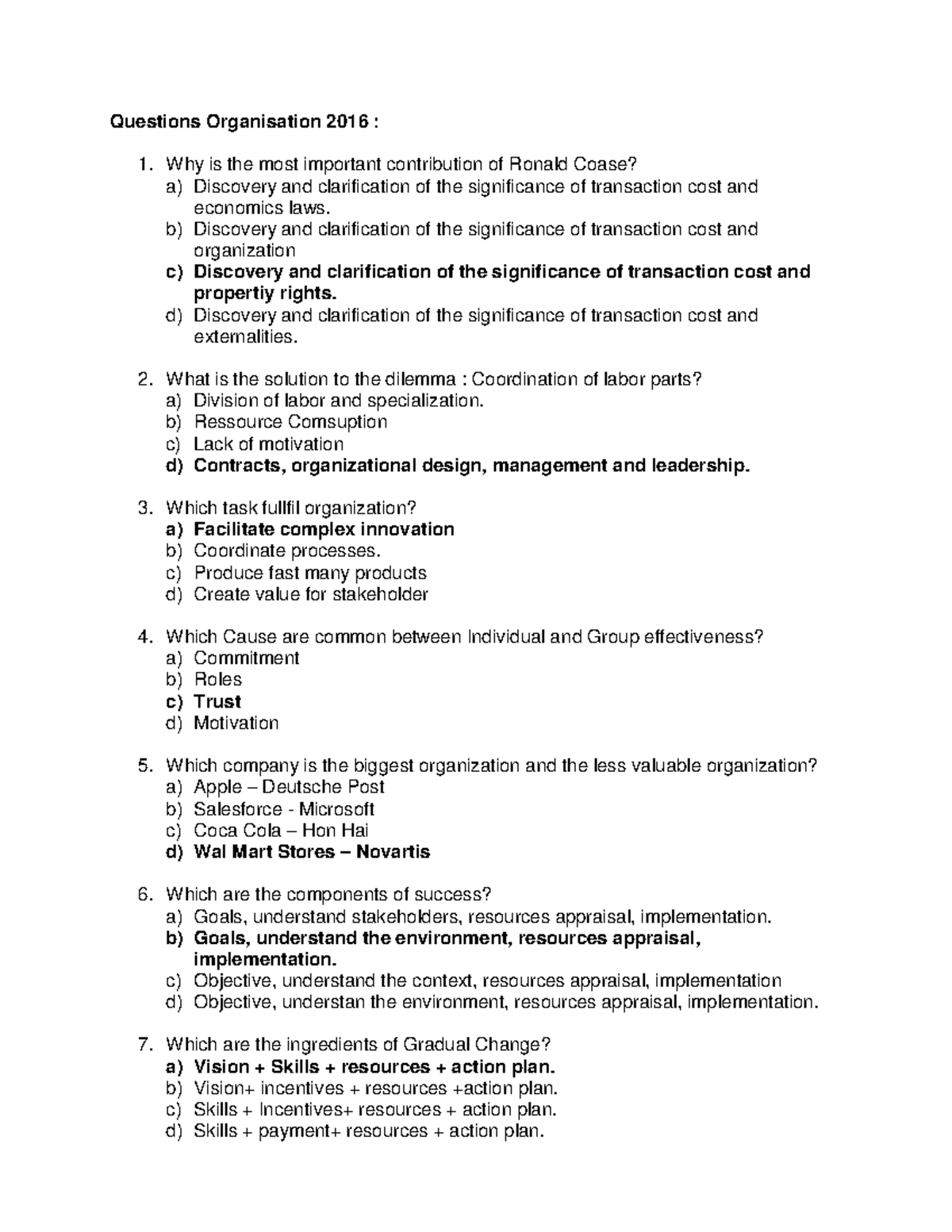 Organization Questions - Questions Organisation 2016 : Why is the most ...