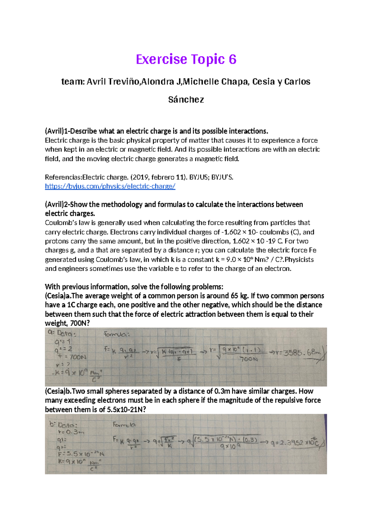 Matter act 6 - Tarea - Exercise Topic 6 team: Avril Treviño,Alondra J ...