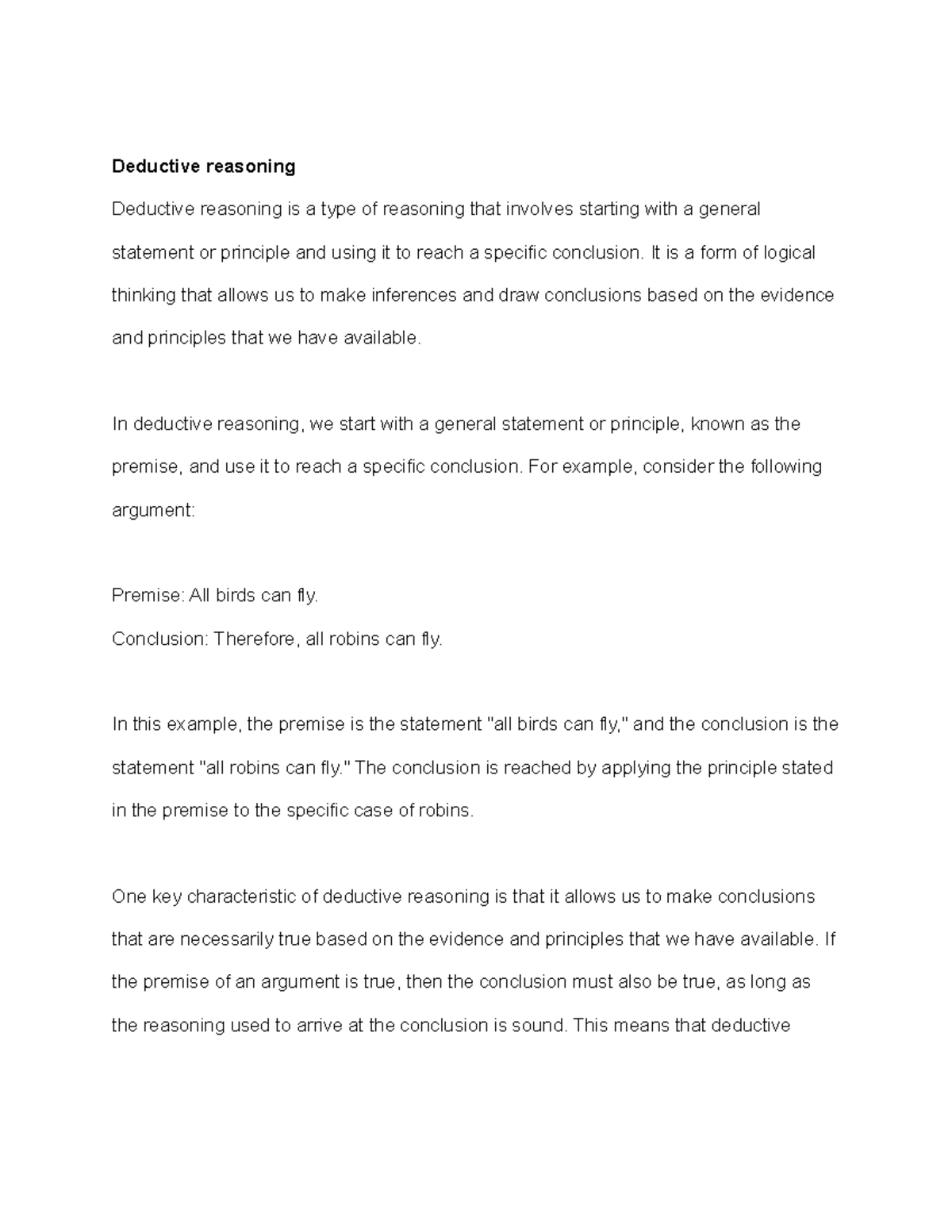 Mathematical reasoning course outline deductive reasoning - Deductive ...