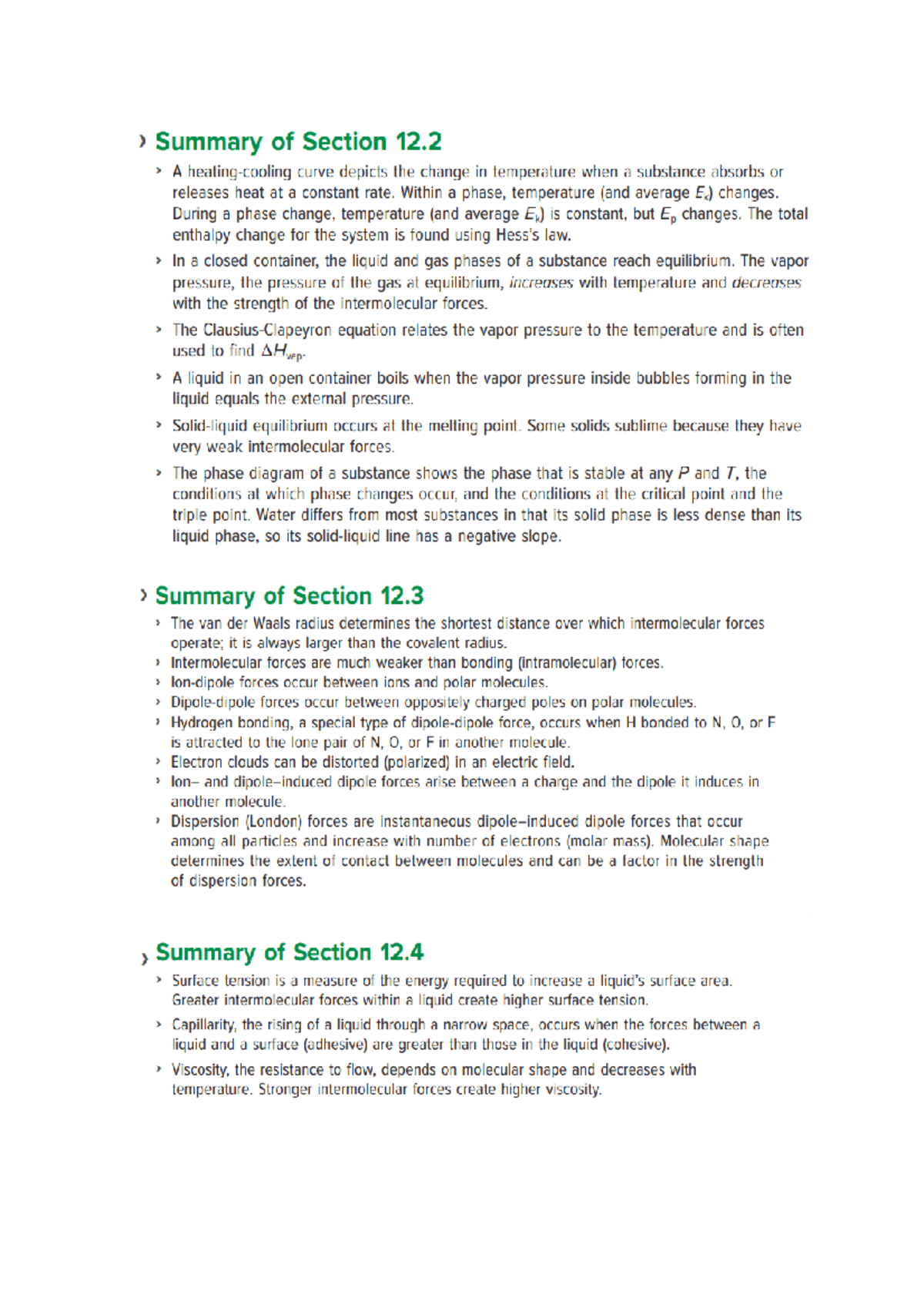 Chem chp 12 - chp 12 summary - Chemistry: the Molecular Nature of ...