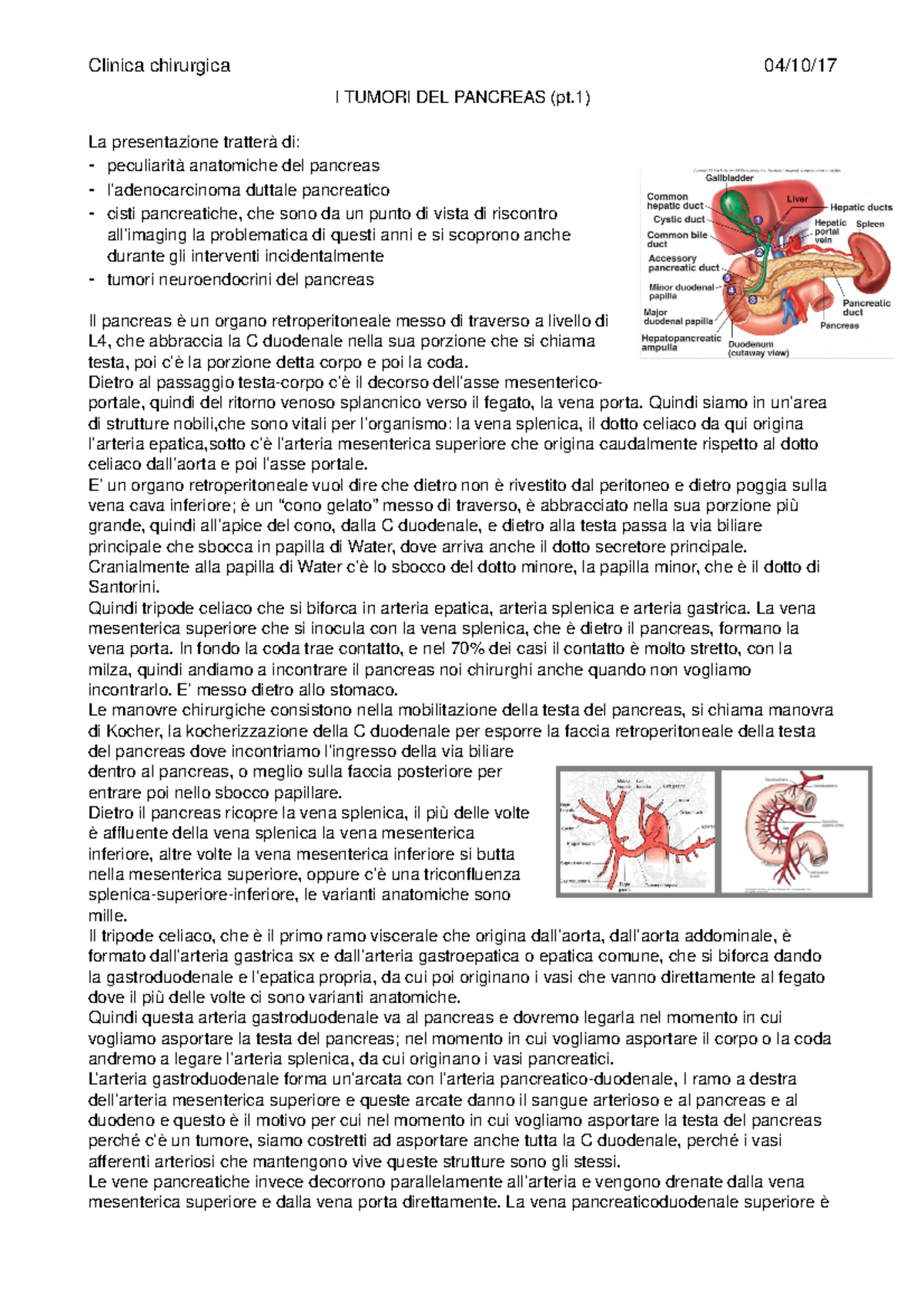 28 - K pancreas (04-10) - Appunti di lezione 28 - I TUMORI DEL PANCREAS ...