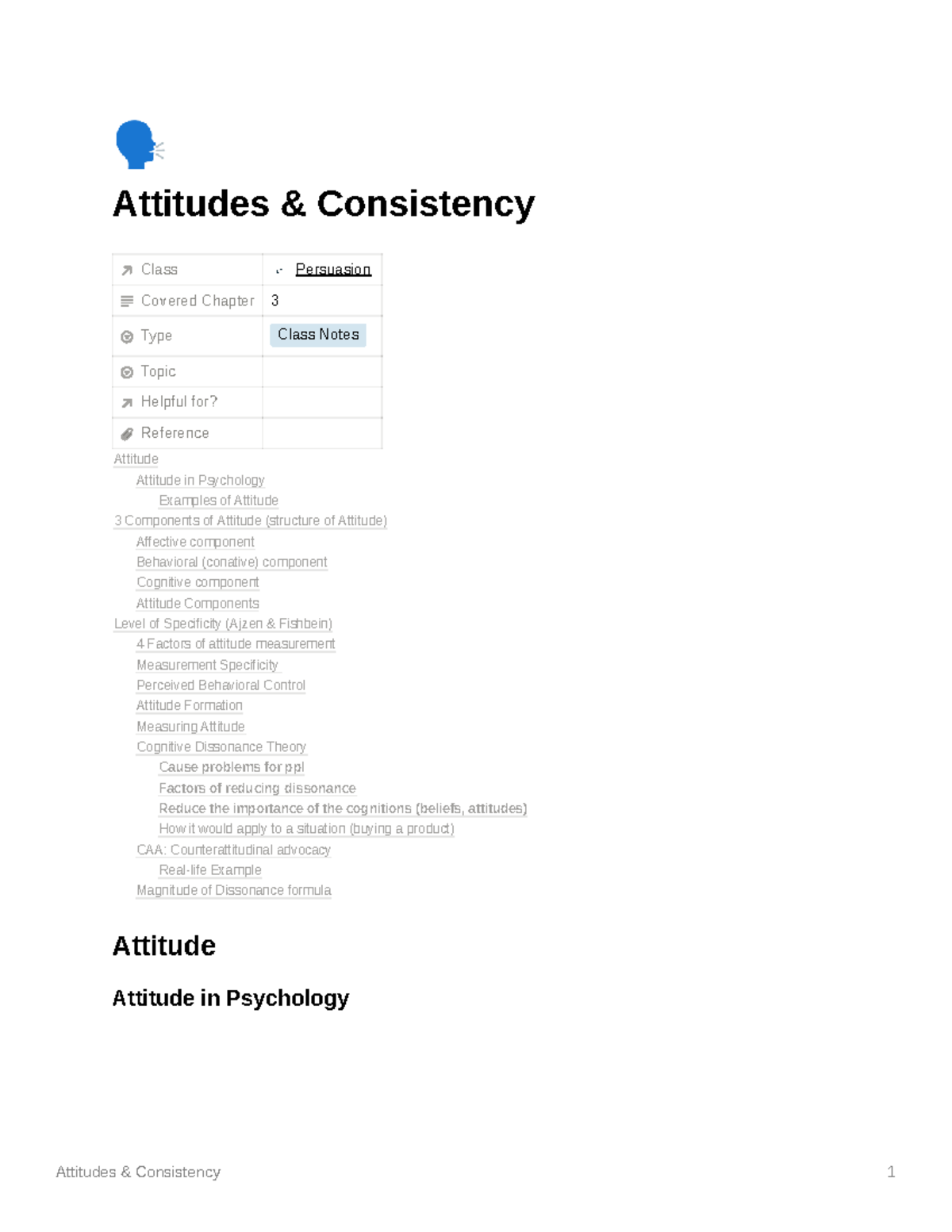 Attitudes Consistency - l Attitudes & Consistency Class Persuasion ...