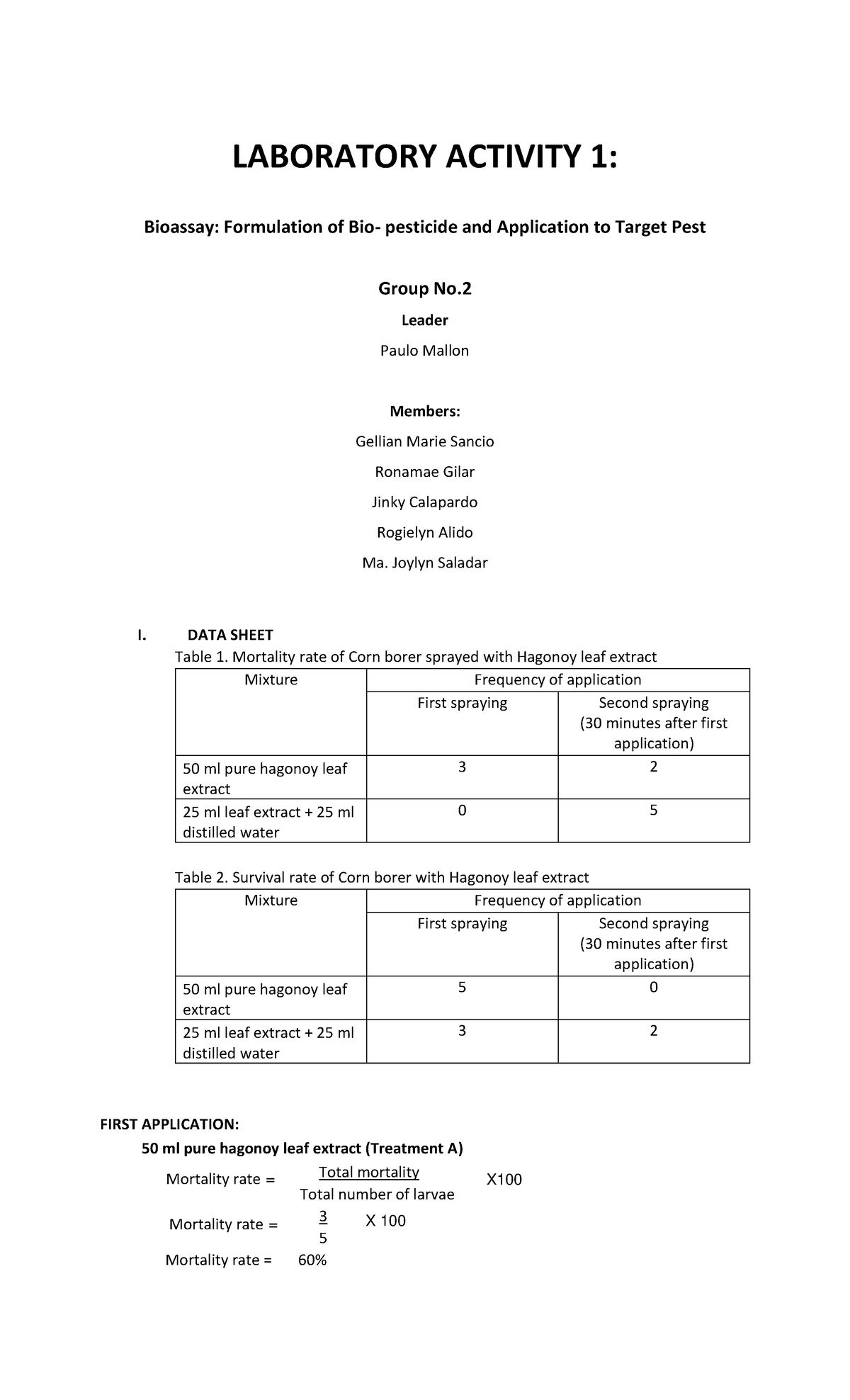 Crop prot. laboratory - need to improve my knowledge - LABORATORY ...