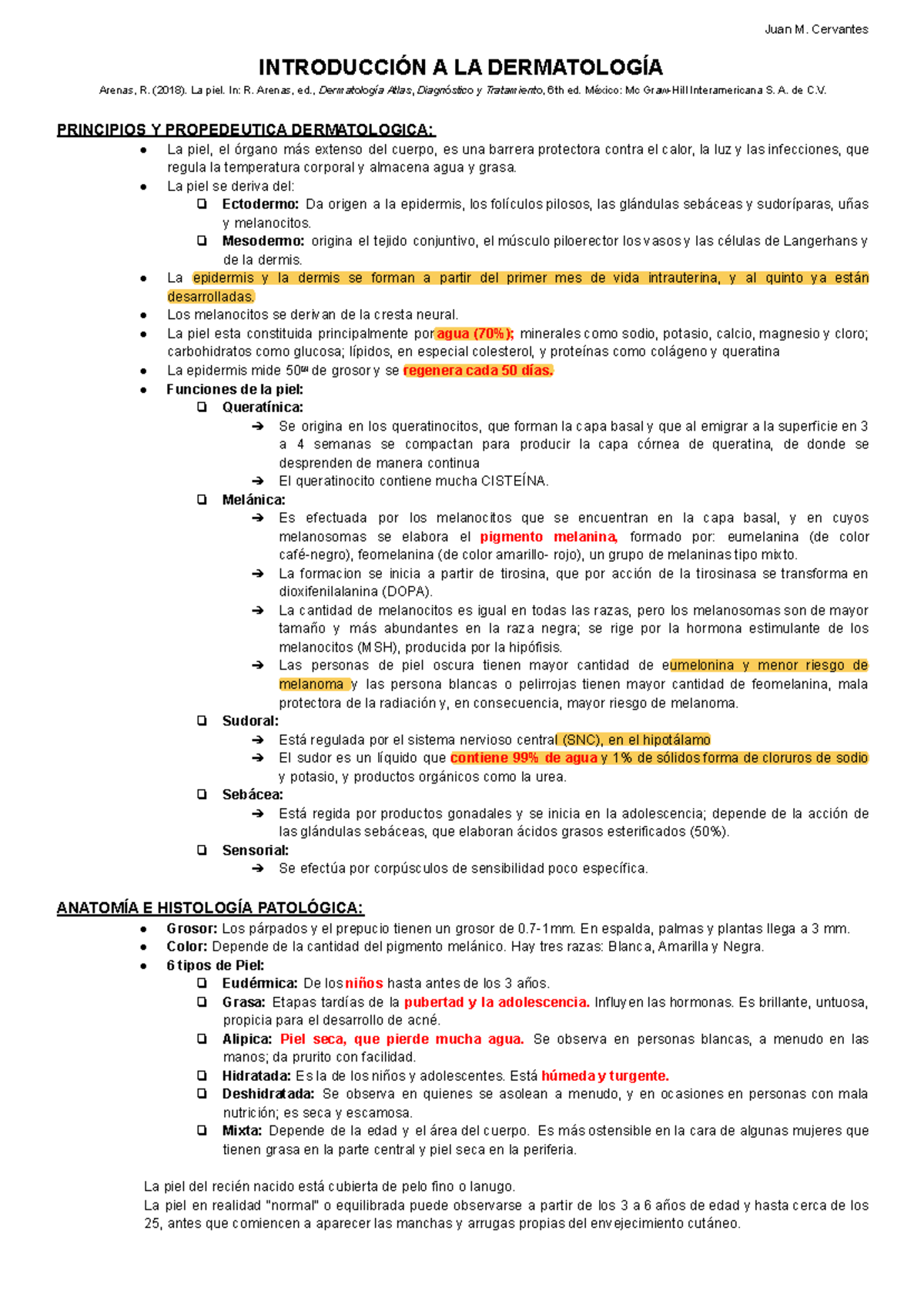 Manual DermatologíA - INTRODUCCIÓN A LA DERMATOLOGÍA Arenas, R. (2018 ...