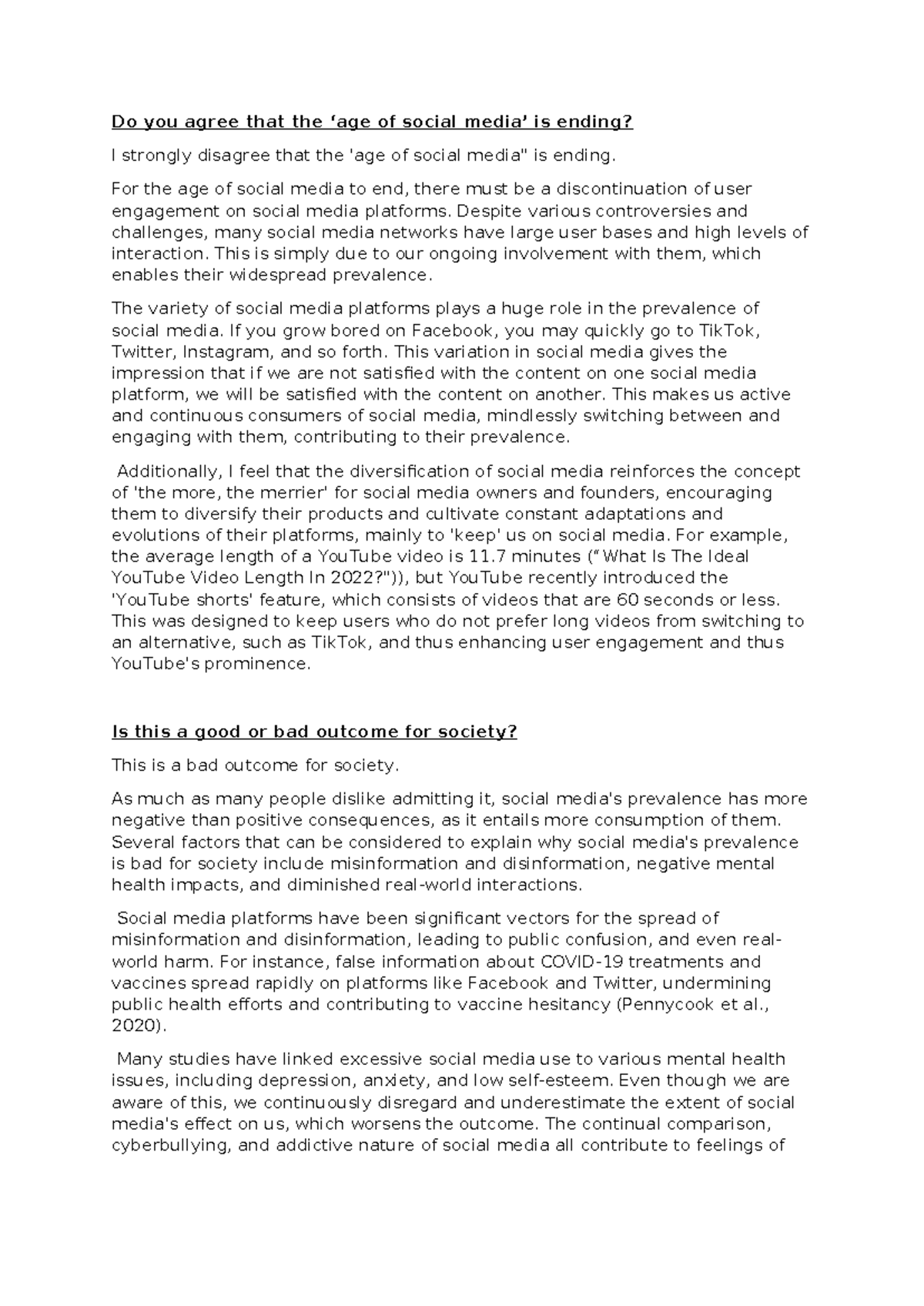 Tutorial 3 Attention economics - Do you agree that the ‘age of social ...