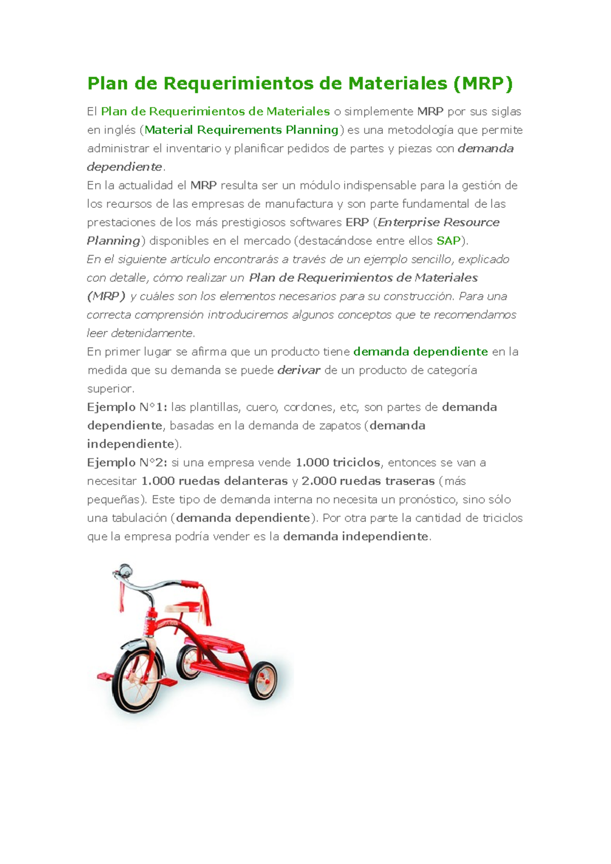 Mrp - Mrp de administración de compras e inventarios - Plan de ...