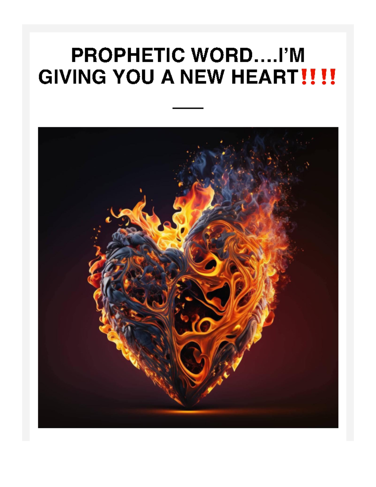 Prophetic WORD….I’M Giving YOU A NEW Heart‼️‼️ - PROPHETIC WORD...’M ...