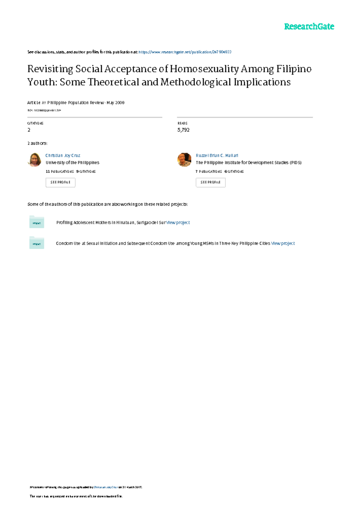 GED 109 Reading Revisiting Social Acceptanceof Homosexuality - See ...
