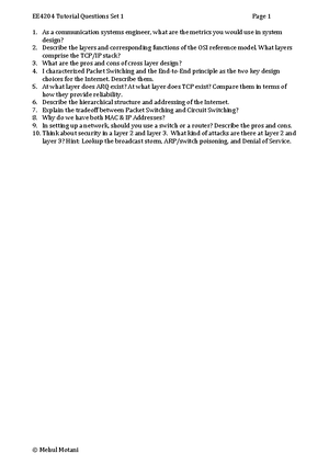 Slide set 1 for ee4210 - EE4210/EE4210E/TEE4210: Network Protocols and Applications Introduction ...