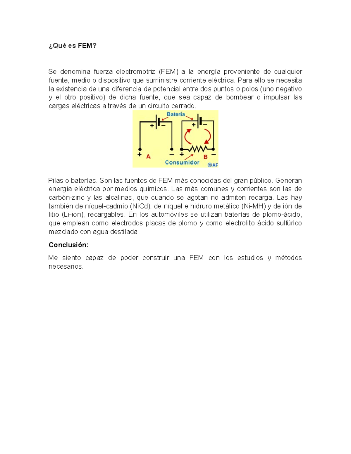 Qué es FEM - Fem - ¿Qué es FEM? Se denomina fuerza electromotriz (FEM ...