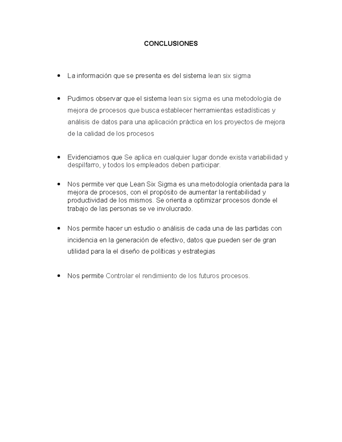 Conclusiones - bjhbb hbibhb hb bjbh nh bh n - CONCLUSIONES La ...