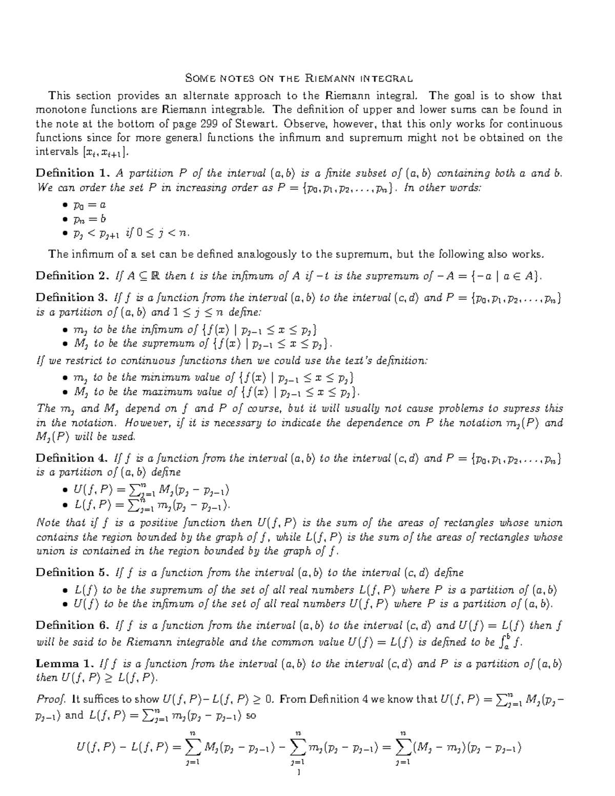 Riemann integral- Alternative way to solve a Reimann integral - Some ...