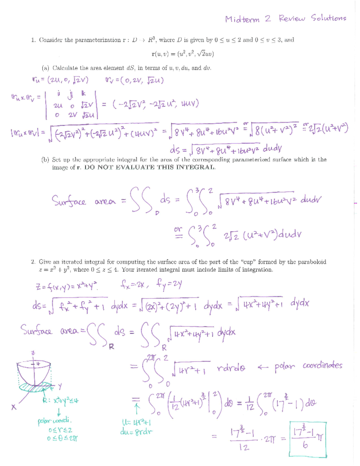 Practice Midterm 2 Sol - PHYS 2303 - Studocu
