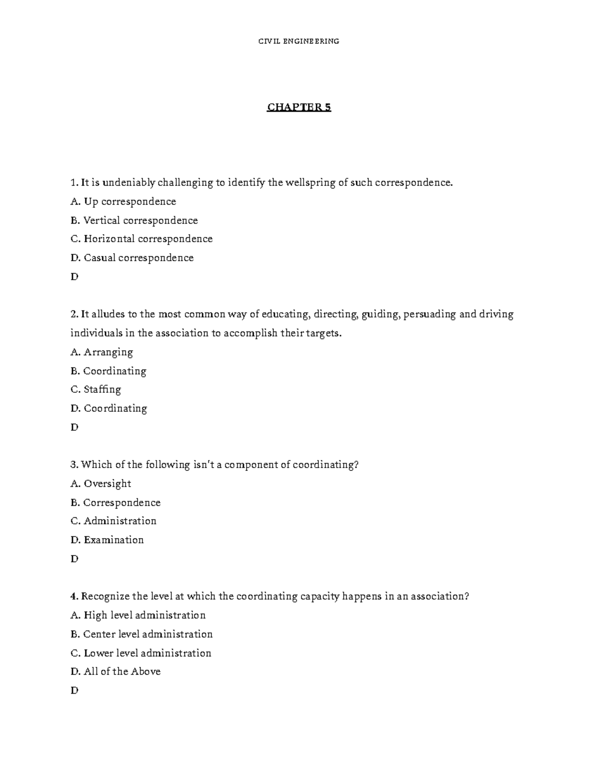 Directing - These are my practice quizzes for Civil Engineering. It can ...