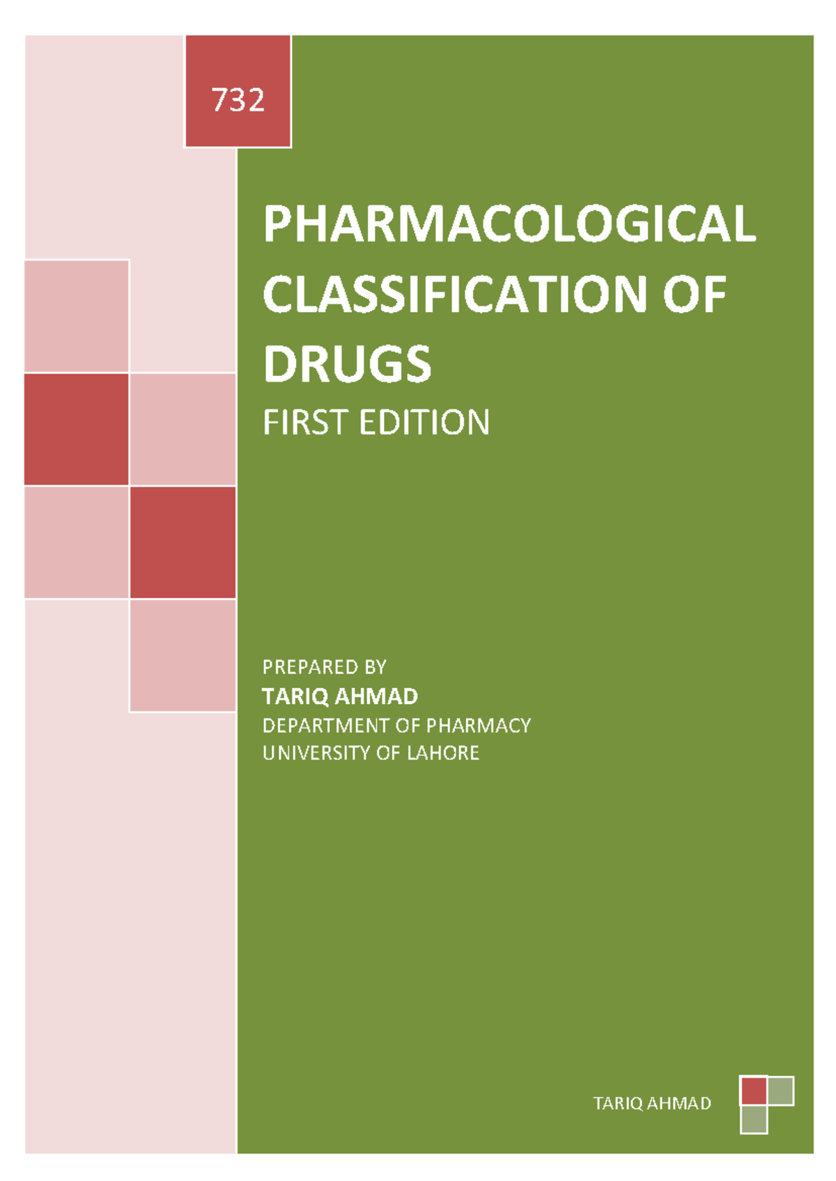 Pharmacological classification of drugs first edition - PHARMACOLOGICAL ...