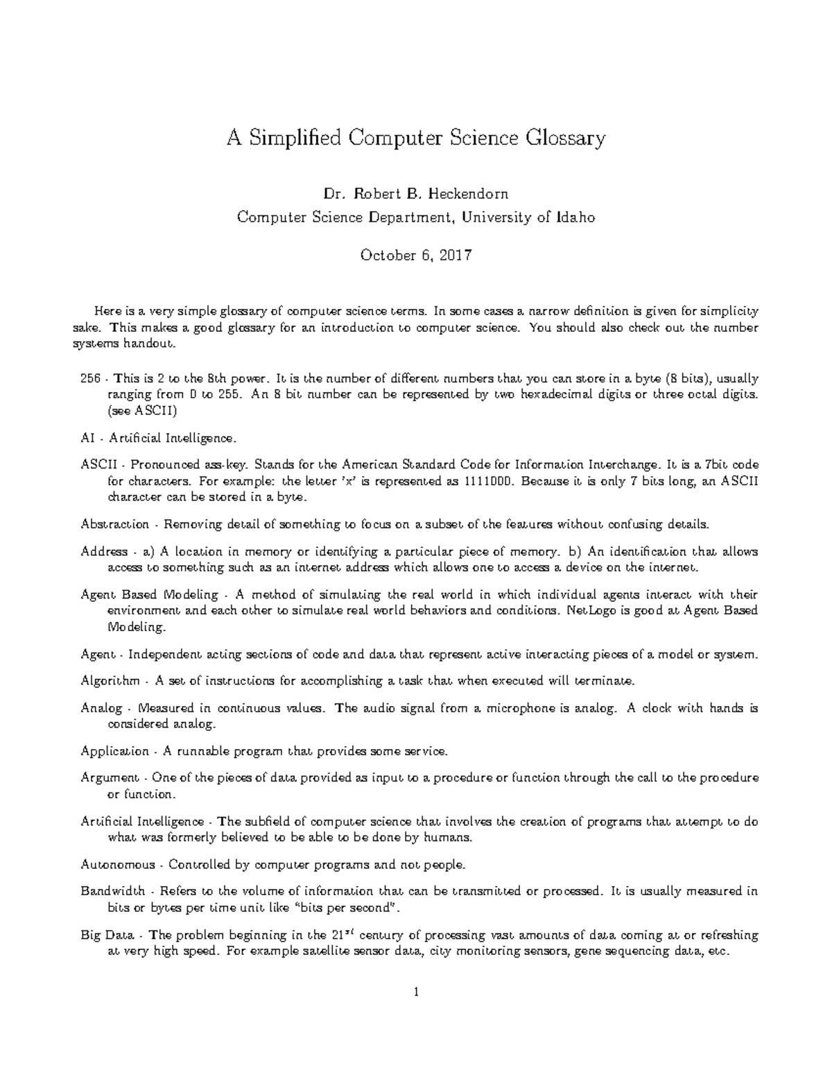 Computer terms terms - gfgfg - A Simplified Computer Science Glossary ...