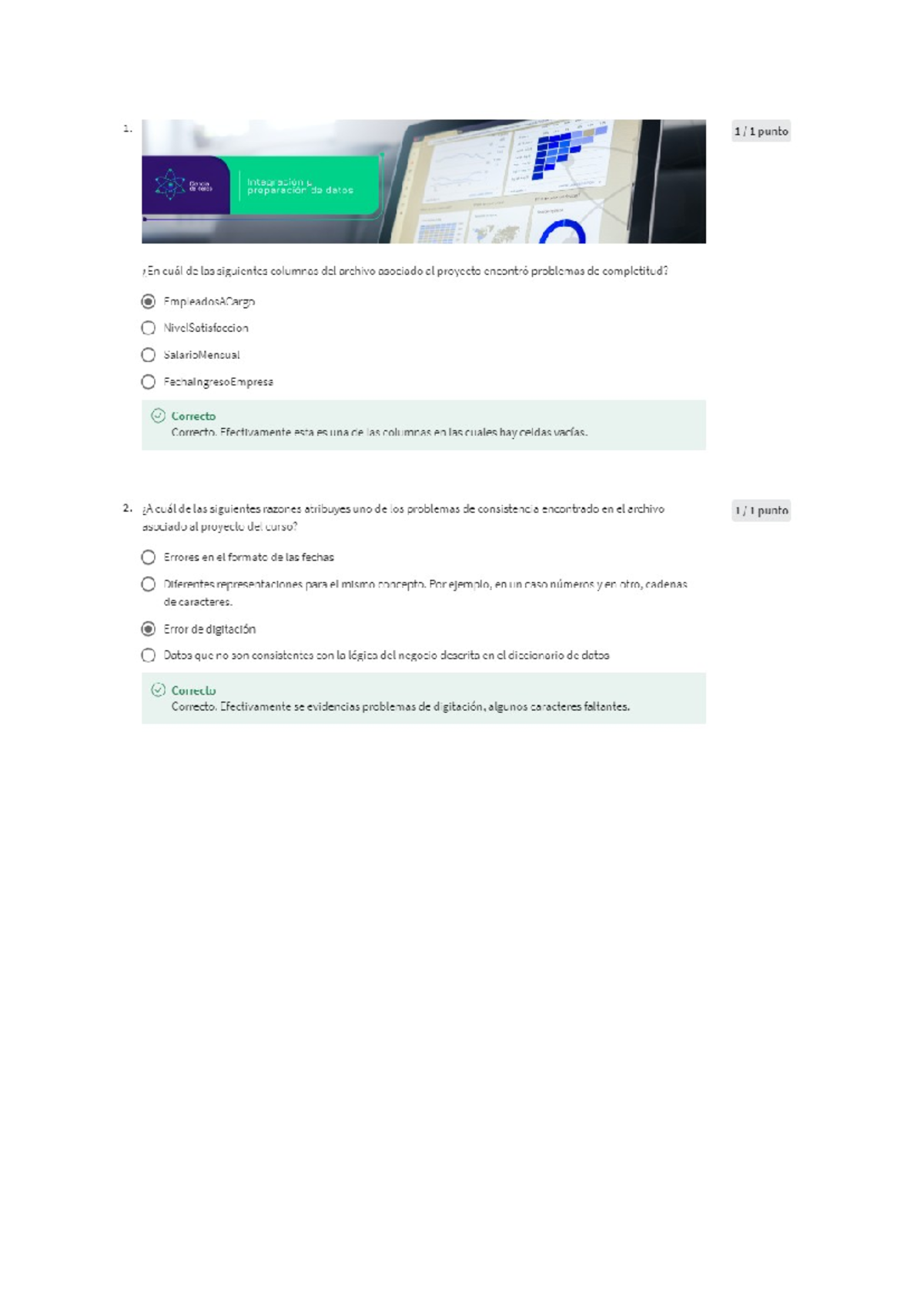 Módulo 4 Integración y preparación de datos - 1. punto Cinncin Integración y de delige ...