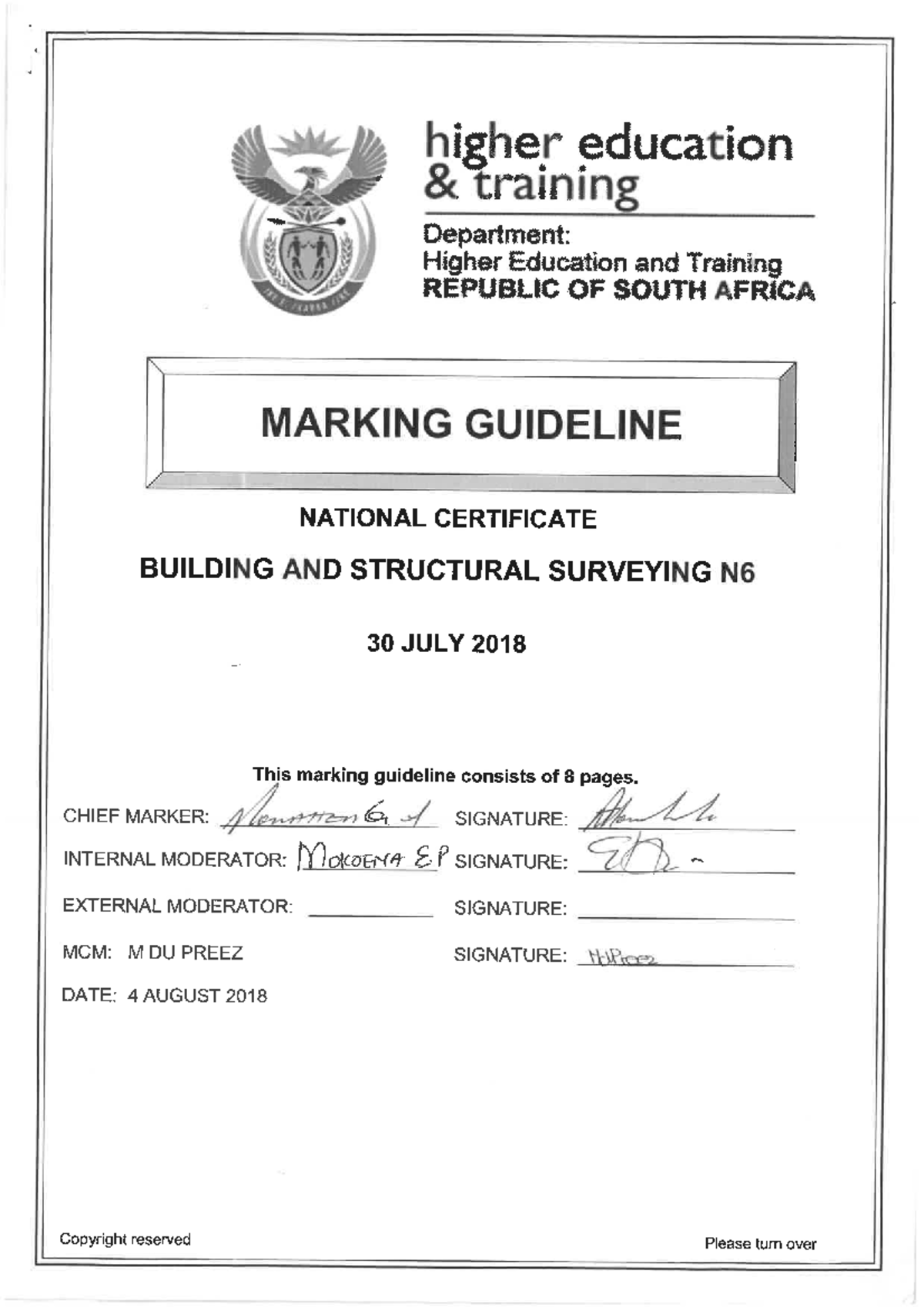 Building AND Structural Surveying N6 - Studocu