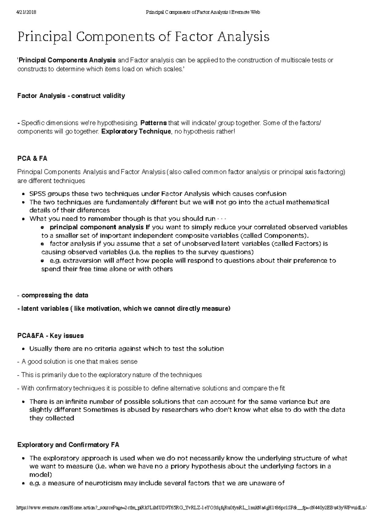 Principal Components of Factor Analysis - 4/21/2018 Principal ...