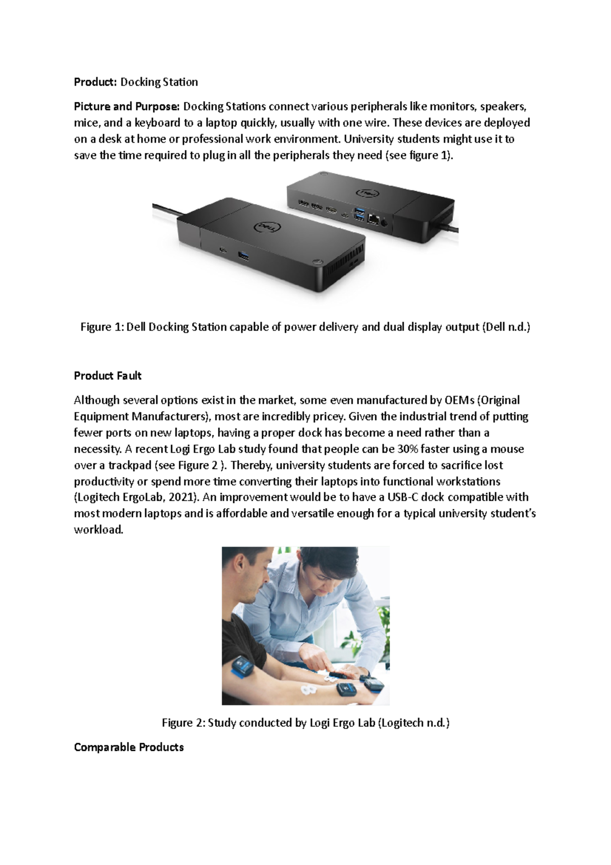 Assessment 1 Discovery Report - Product: Docking Station Picture and ...