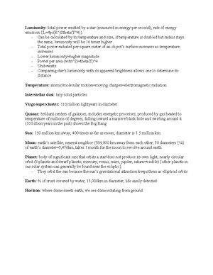 AST 104 Final Study Guide - FINAL Study Guide Science - Body of ...