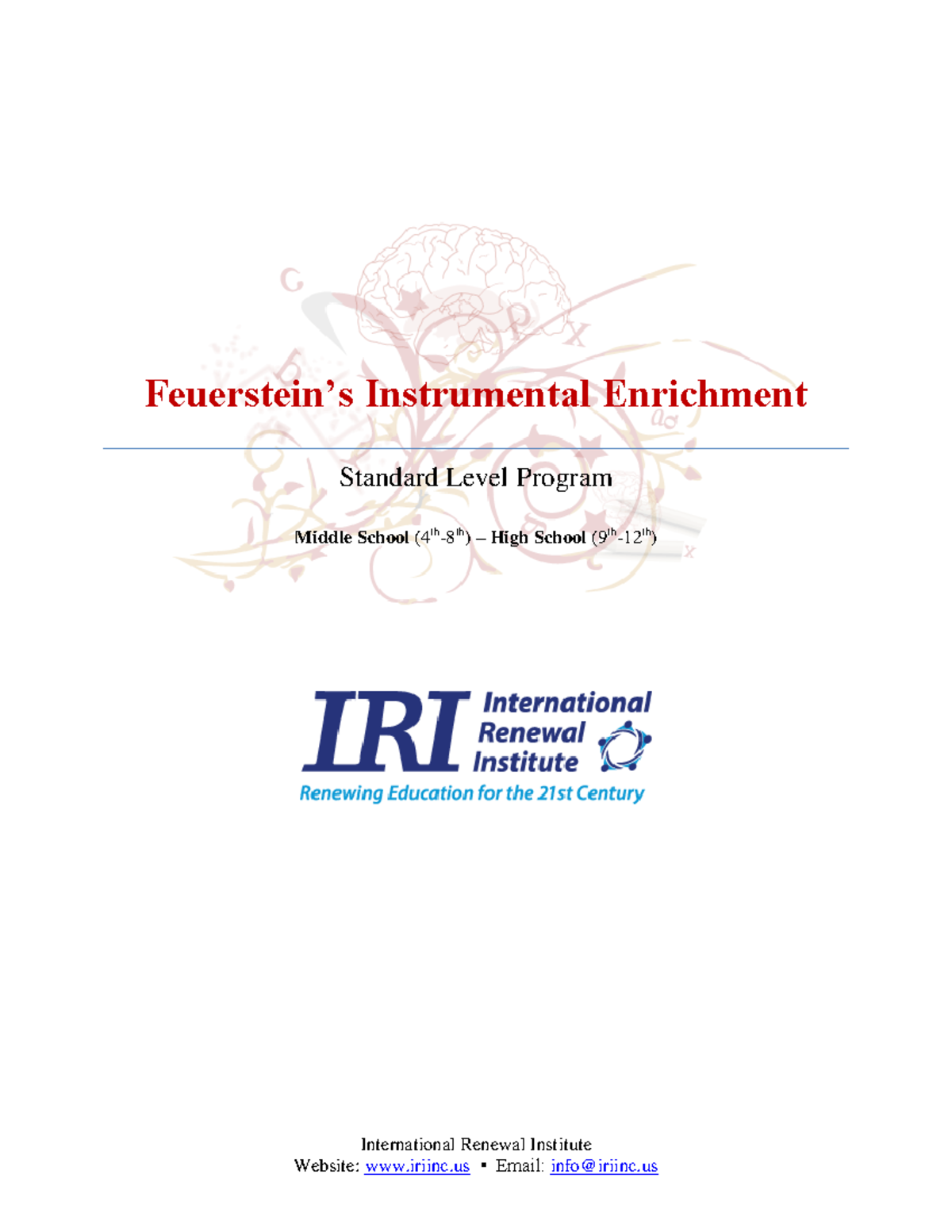 FIE Standard Sample i Ri 5-19-13, complete - International Renewal ...
