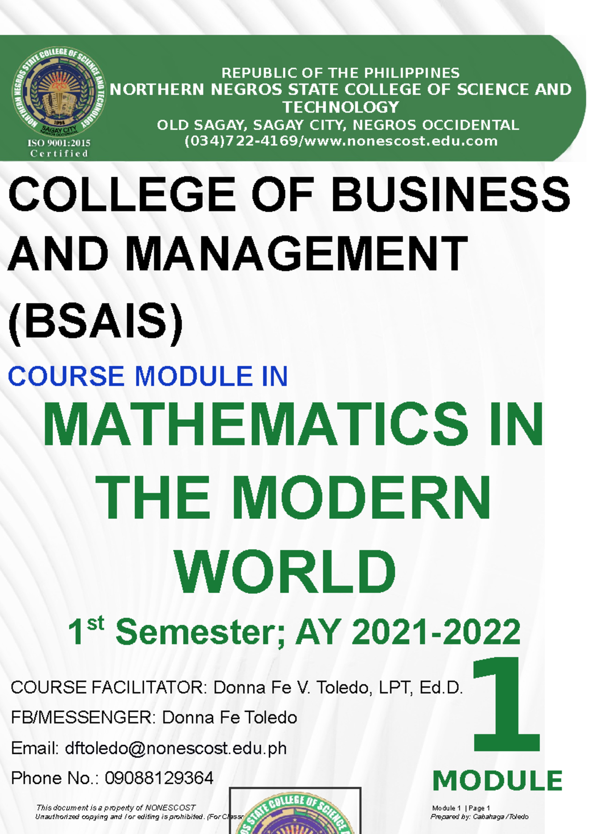 GE104-Prelim- Bsais - Copy - This document is a property of NONESCOST ...
