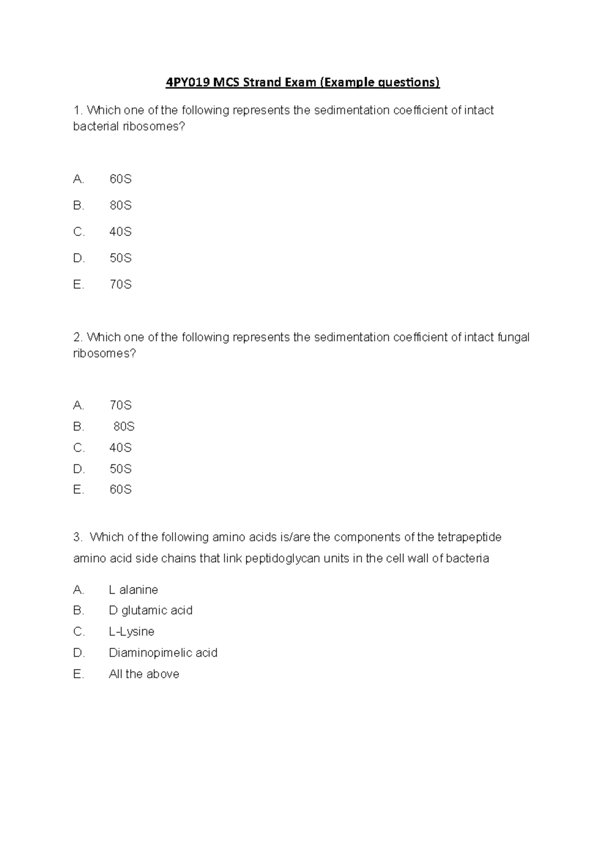 4PY019 Revision Session student version - 4PY019 MCS Strand Exam ...
