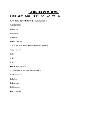 Induction machine module 4 - MODULE 4 TESTING AND SPEED CONTROL OF ...