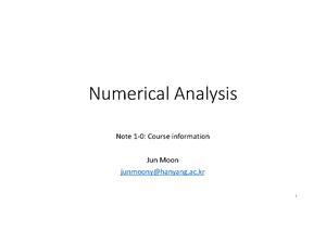 Note 1 1 NA Examples - lecture note - Numerical Analysis Note 1-1: NA ...