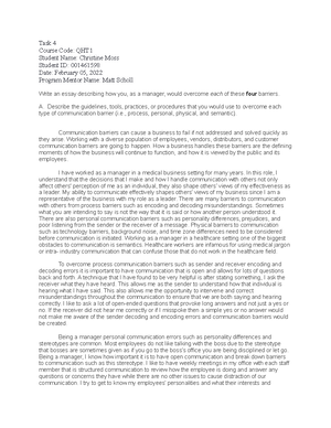 QHT1 Task 3 Business - Task 3 Course Code: QHT Student Name: Christine ...