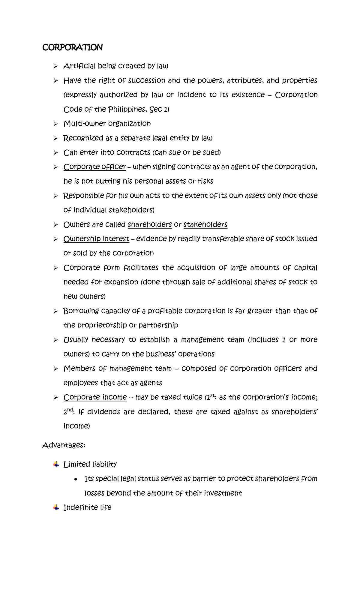 Corporation - Studocu