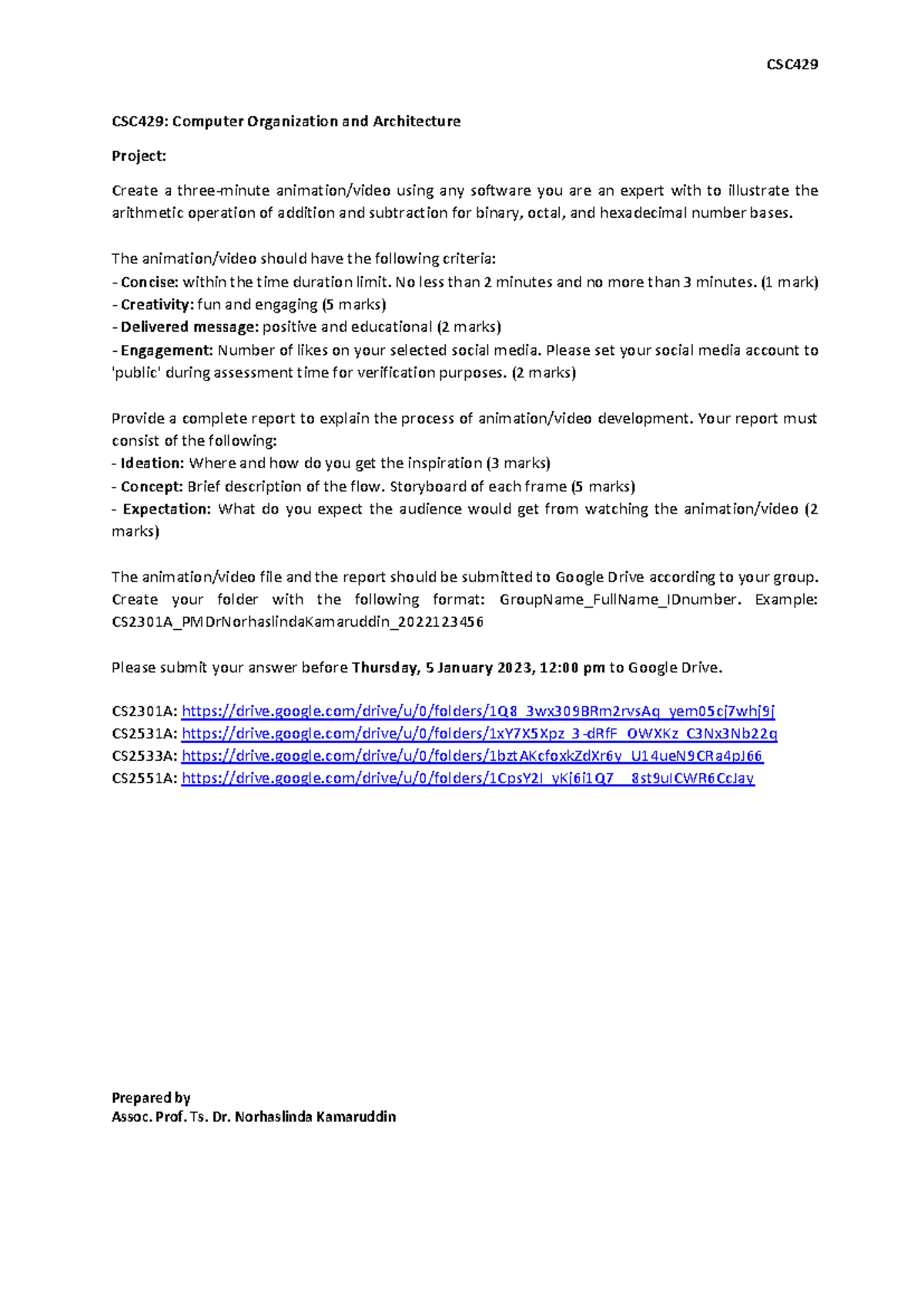 CSC429 project 8122022 - CSC CSC429: Computer Organization and Architecture Project: Create a ...