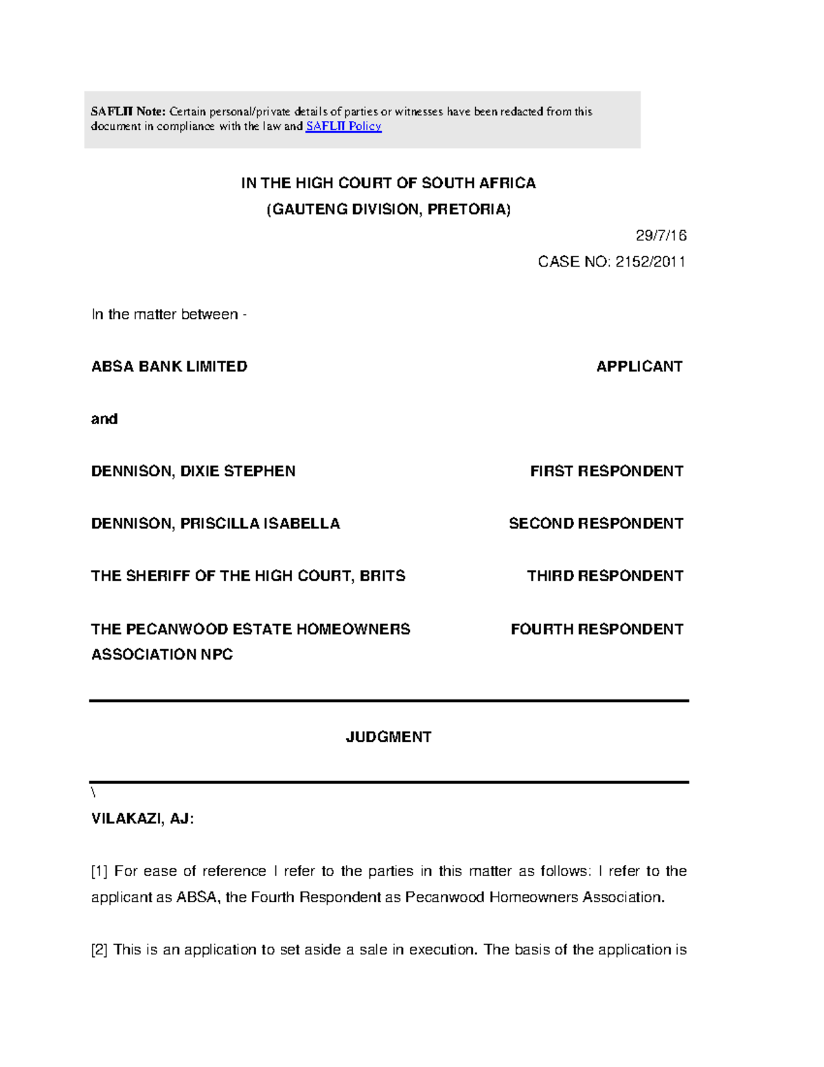 637 - Court Case - SAFLII Note: Certain personal/private details of ...
