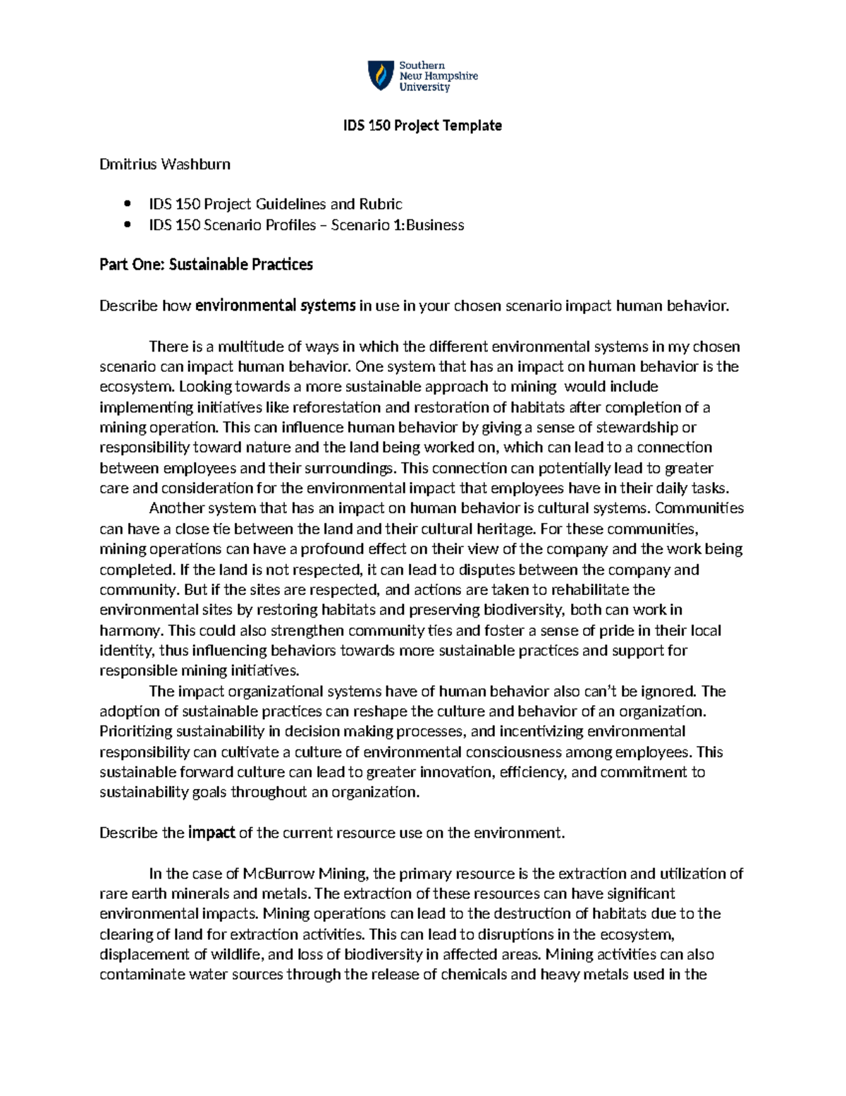 IDS 150 Project Template Part 2 - IDS 150 Project Template Dmitrius ...