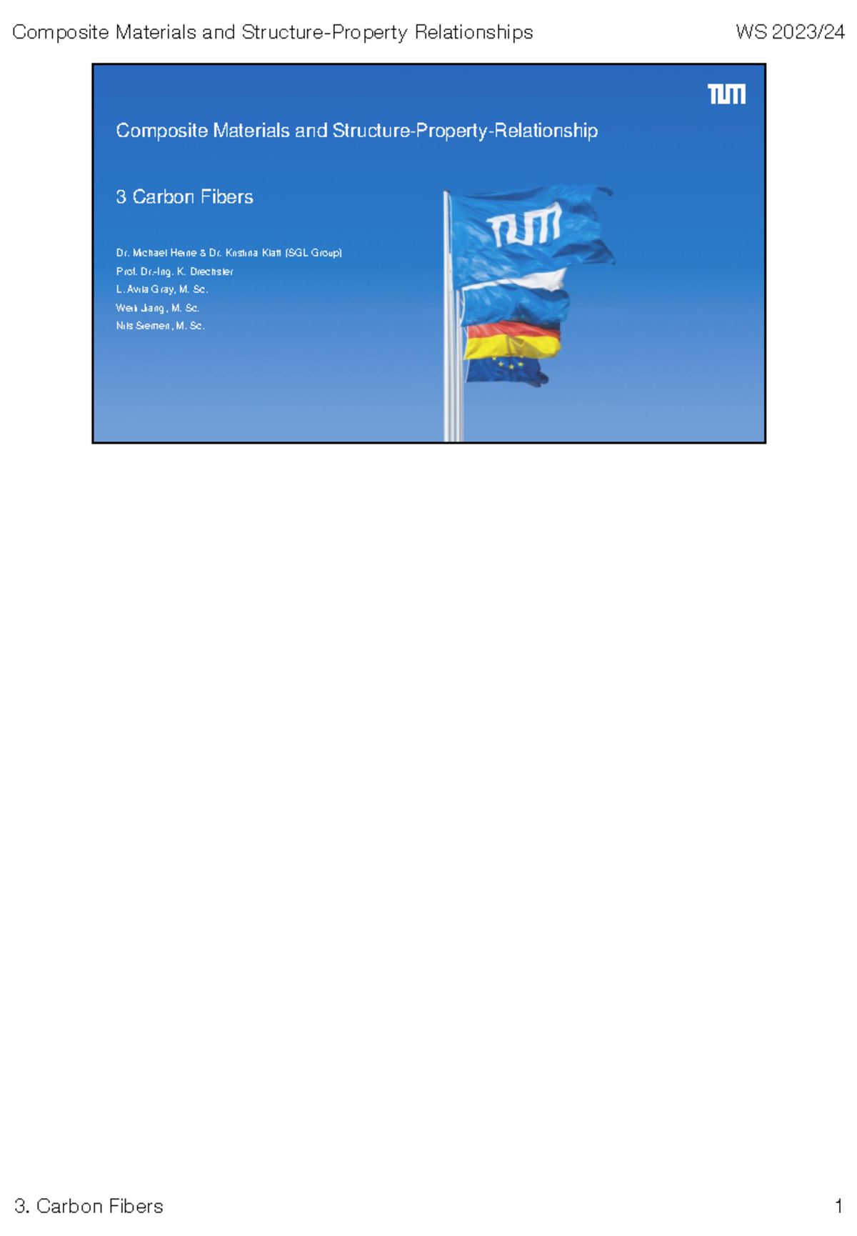 Carbon Fibers WS23-24 Notes - Composite Materials and Structure ...