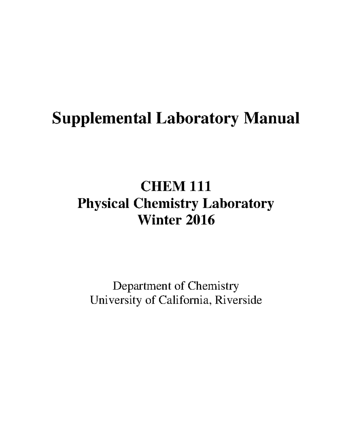 Chem 111 Lab Manual-2016 - Supplemental Laboratory Manual CHEM 111 ...