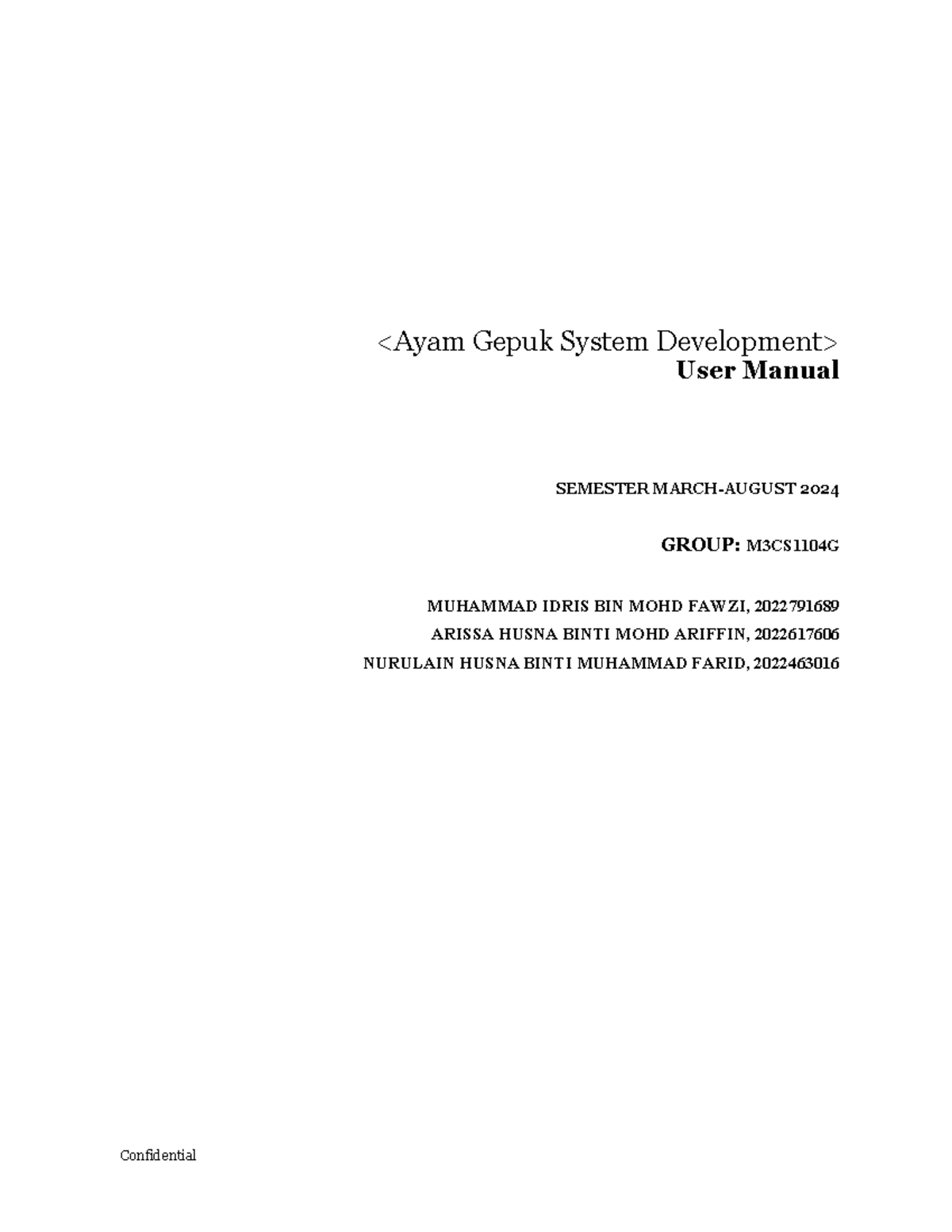 User Manual isp250 - assignment - User Manual SEMESTER - Studocu