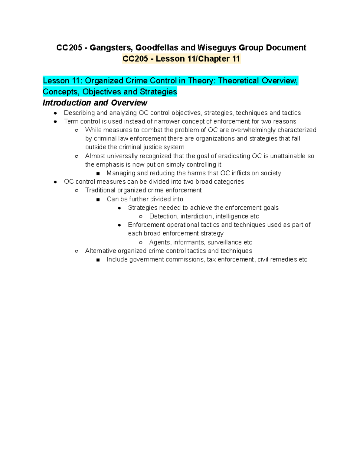 CC205 - Gangsters, Goodfellas and Wiseguys Group Document - Studocu