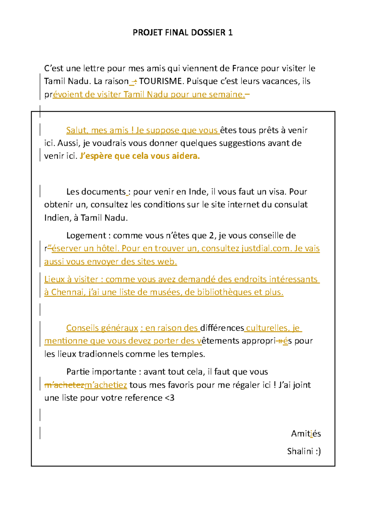 Projet Final Dossier 1 - useful for exams - PROJET FINAL DOSSIER 1 C ...